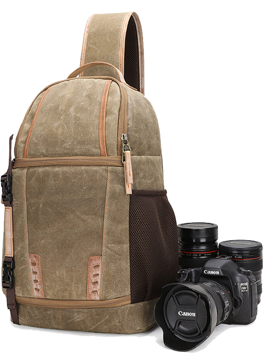 Canvas Waterproof Camera Sling Backpack